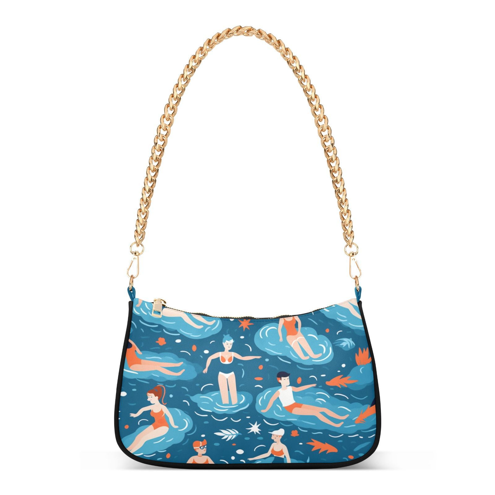 Swimmer Fish SeaWomen Small Shoulder Bag Crossbody Tote Hobo Bags Purse ...