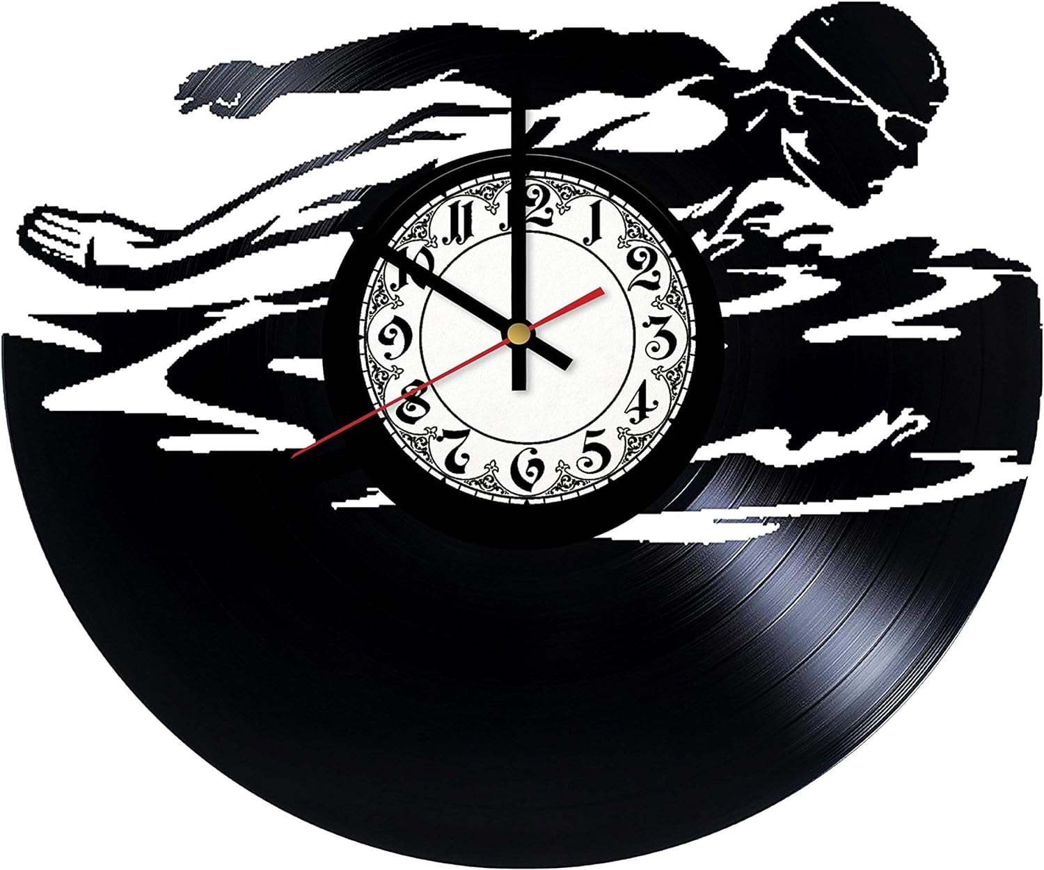 Swimmer Vinyl Wall Clock,Vinyl Record Clock Wall Art Unique Bedroom ...
