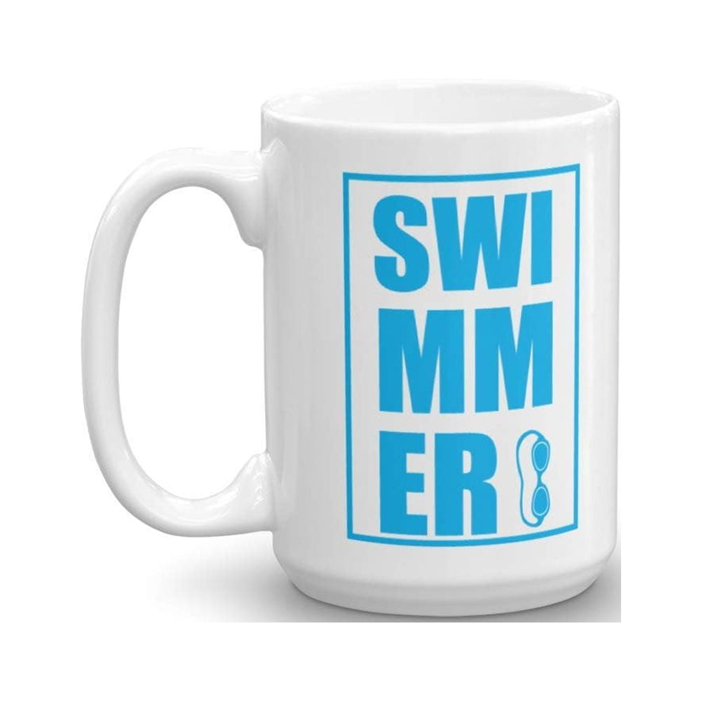 Swimmer With Graphic Goggles Coffee & Tea Gift Mug, Merchandise And ...