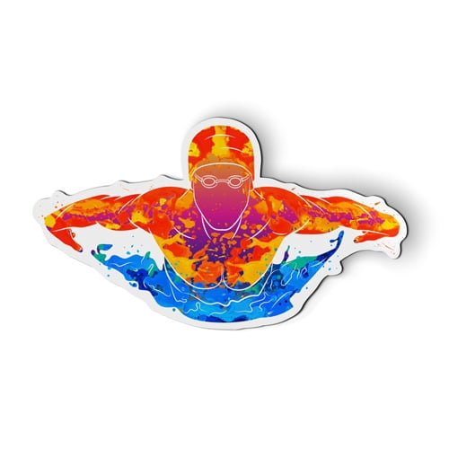Swimming - 5" Magnet for Car Locker Refrigerator - Walmart.com