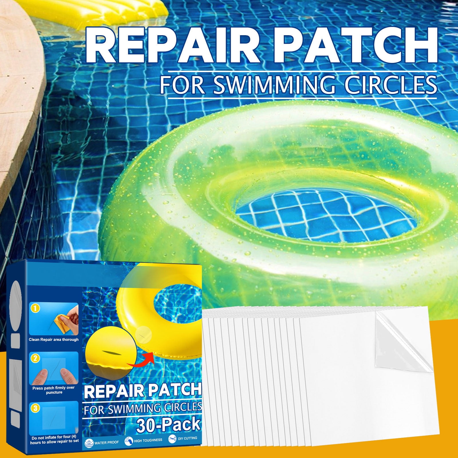 Swimming Accessories Inflatable Patch Kit for Self-Patching Floating ...
