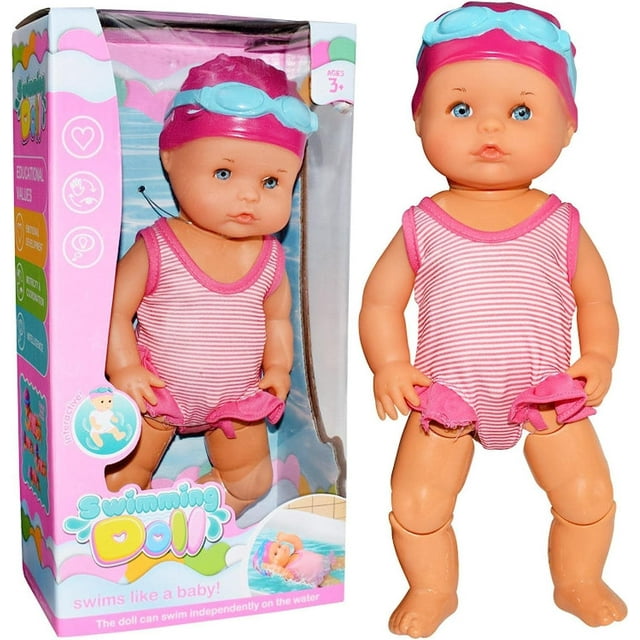 Waterproof Swimming Baby Doll, Electric Swim Doll for Girls, Bath Time ...