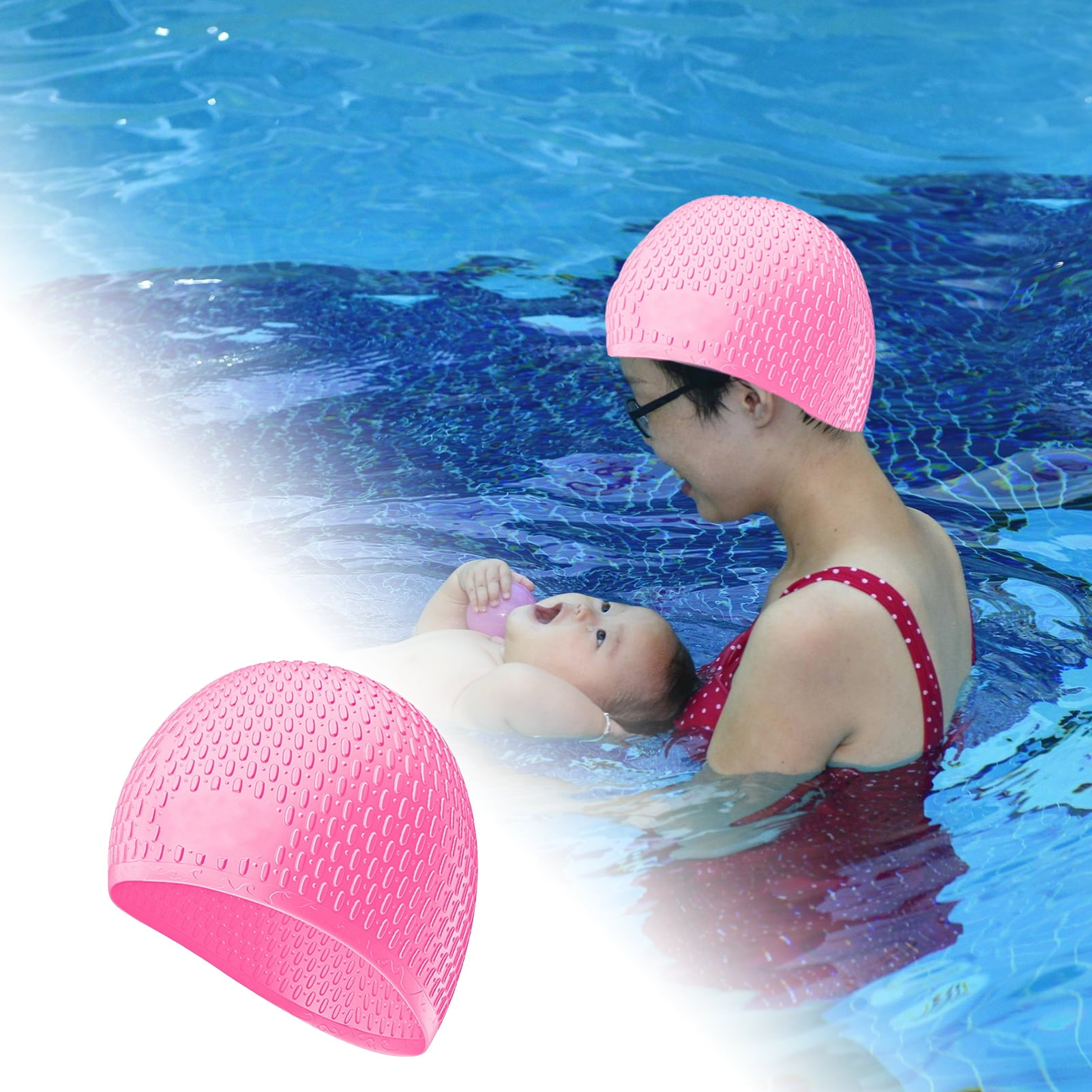 Swimming Cap Unisex Waterproof Silicone Large Ergonomic Swimming Hat ...