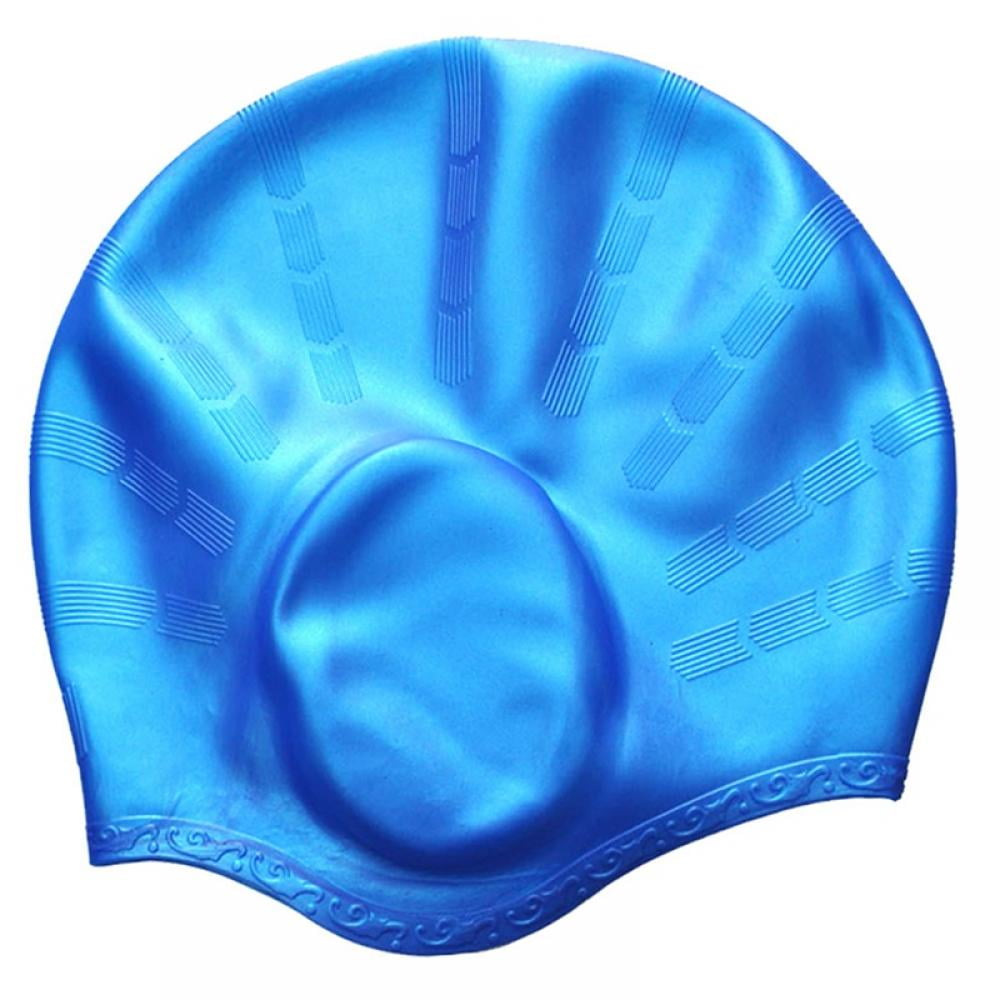 Swimming Caps Cover Ears, Durable Silicone Non-Slip Waterproof Swim ...