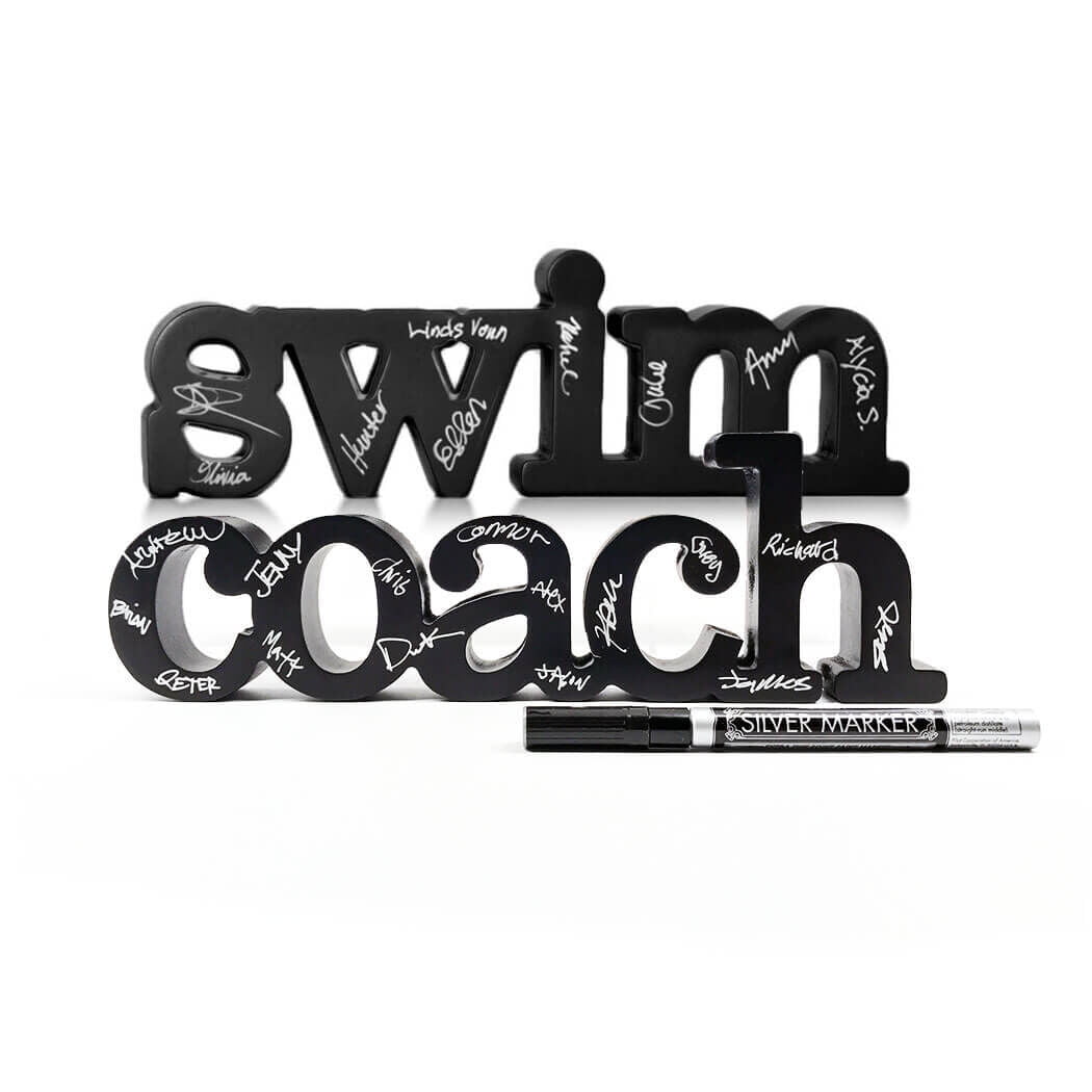 Swimming Coach Wood Words Ready to Autograph | Swimming Sign & Decor ...