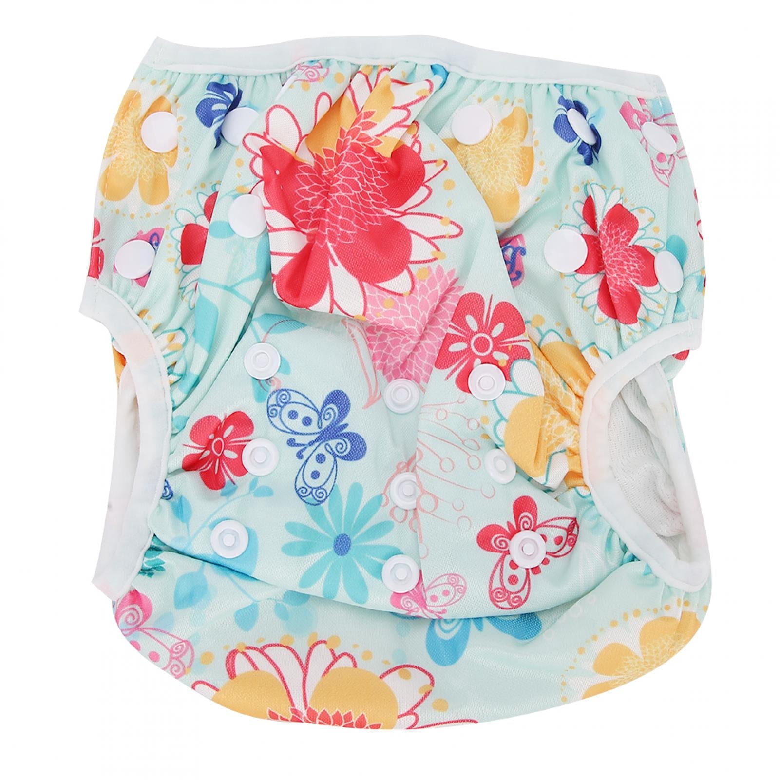 Swimming Diaper, Cartoon Floral Pattern Washable Unisex Boys Girls ...