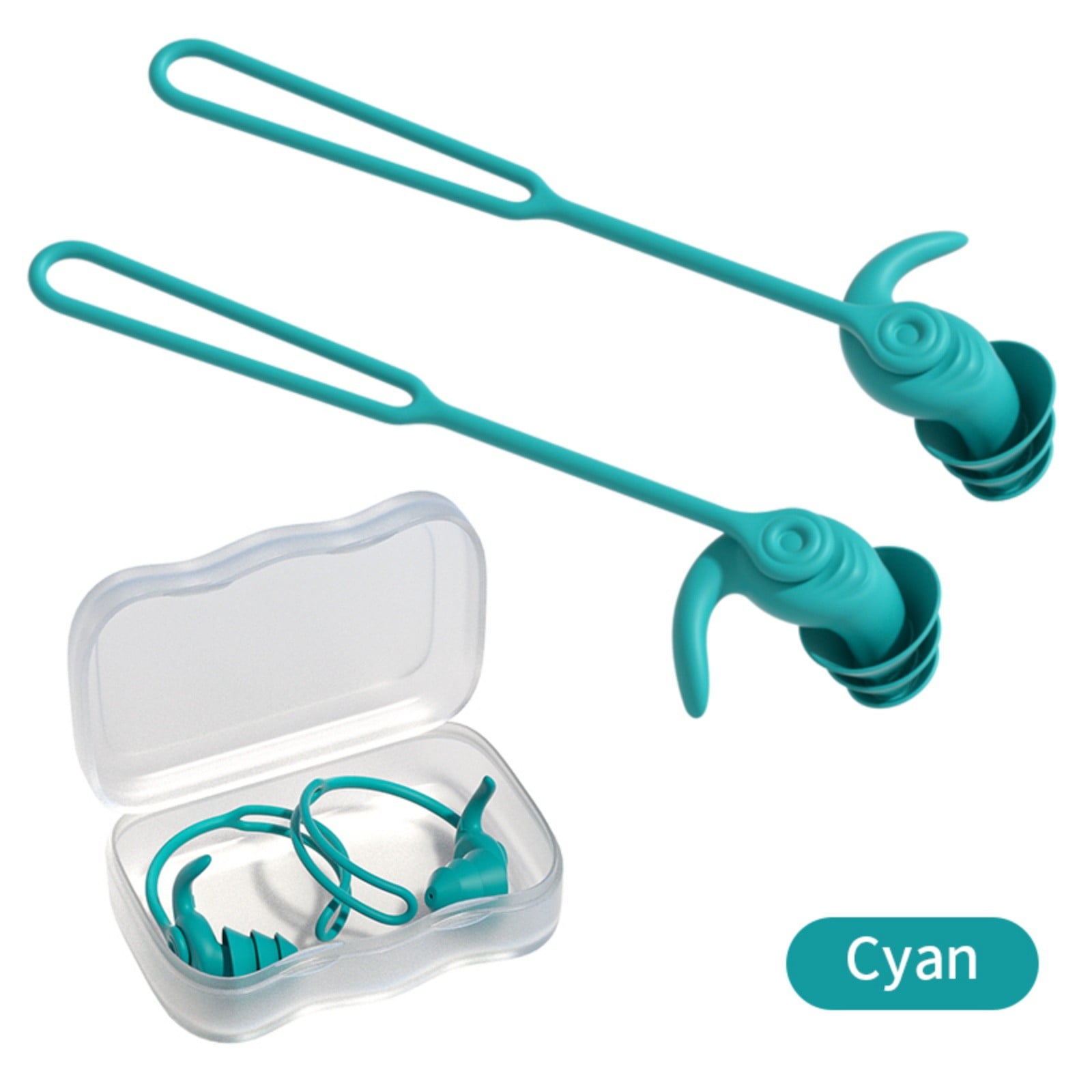 Swimming Ear Plugs with Lanyard - Waterproof, Noise - Reducing, and ...