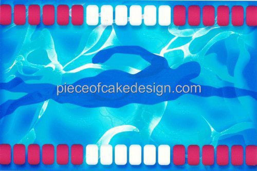 Swimming ~ Edible Icing Image Cake Topper - Walmart.com