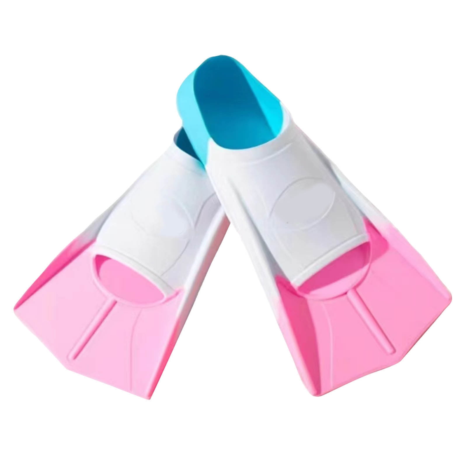 Swimming Fins Short Floating Training Fins For Kids And Adults Rubber ...