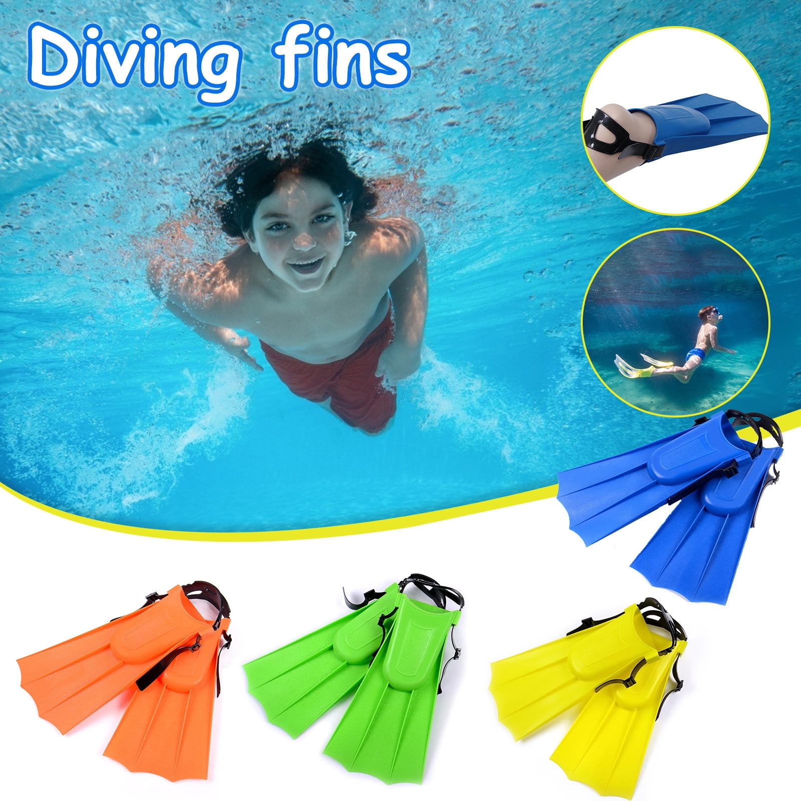 Swimming Fins, Snorkeling Training, Children's Fins, Soft Footwear ...