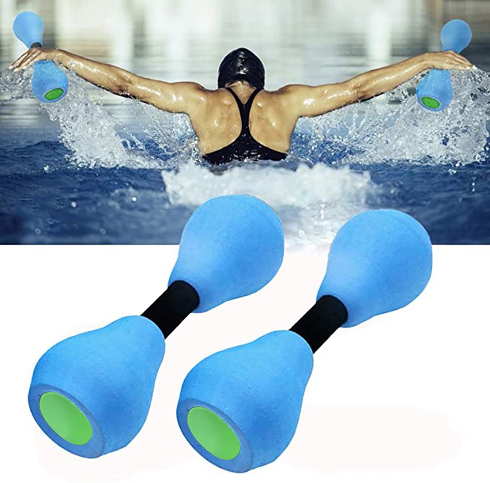 Swimming, Foam Water Aerobic Exercise 1Pair Dumbells Exercise Dumbbell ...