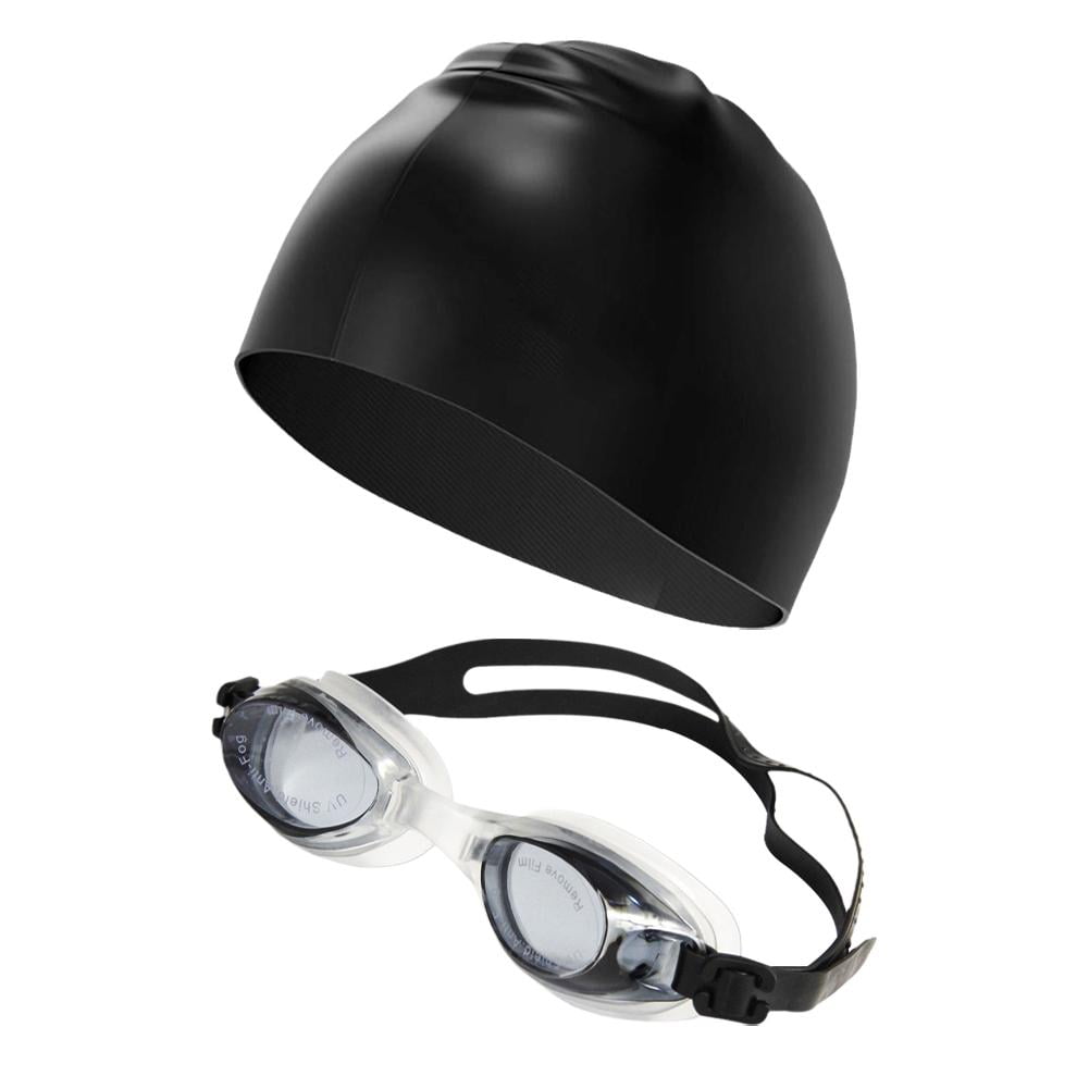 Swimming Goggles Cap Adult HD Anti-fog Swimming Goggles Set Waterproof ...