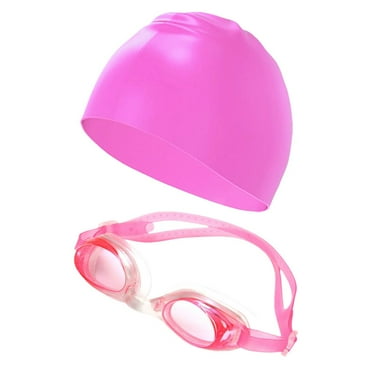 Aokelily Swimming Goggles Waterproof and Cap Set 4 in 1, UV 400 ...