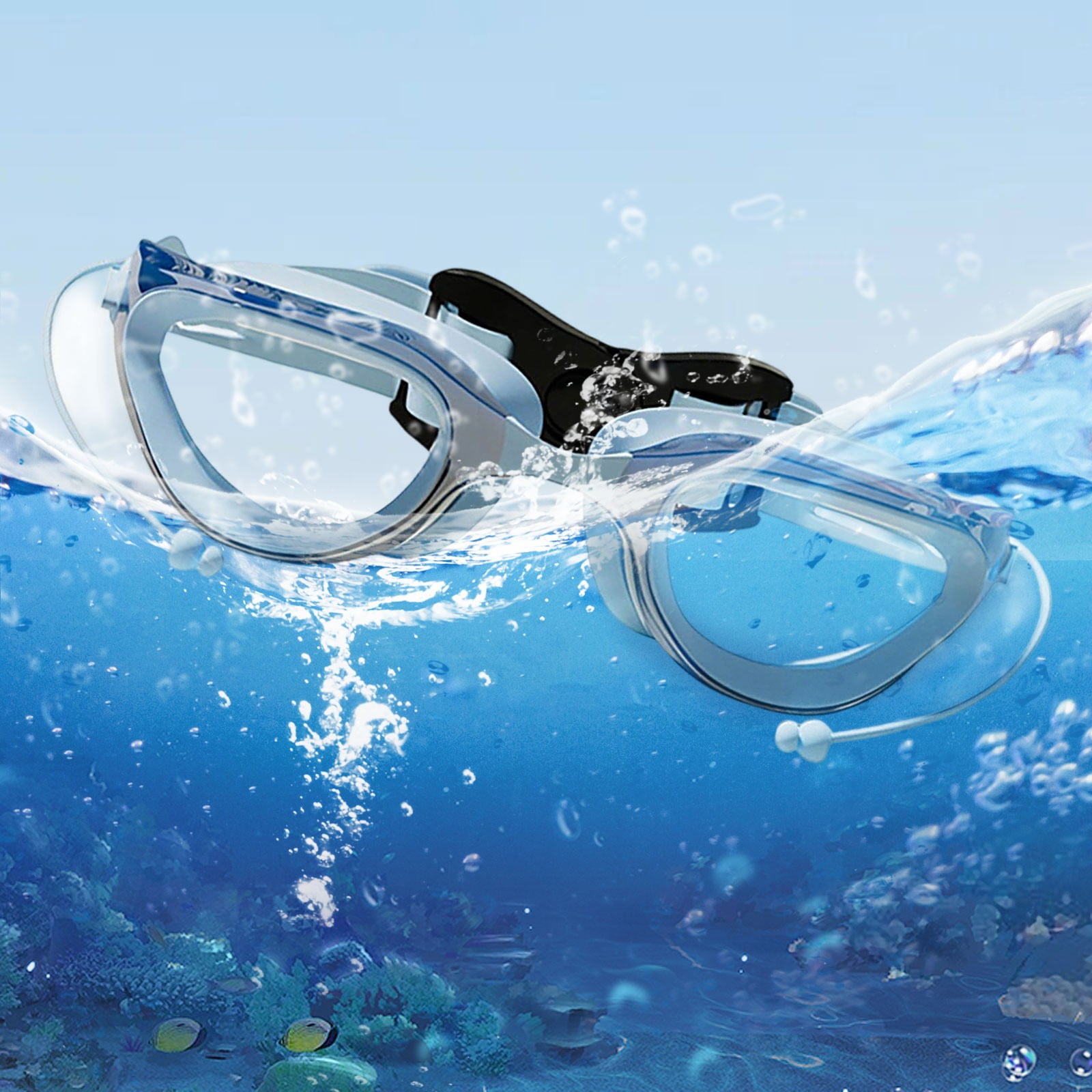 Swimming Goggles Full View Design for Enhanced Comfortable Fit and No ...