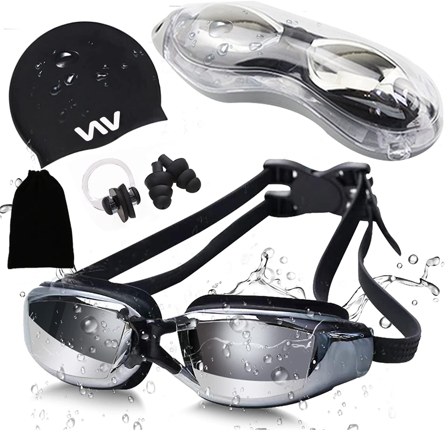 Adult Zeus Mirrored Swim Goggle - Red - Walmart.com