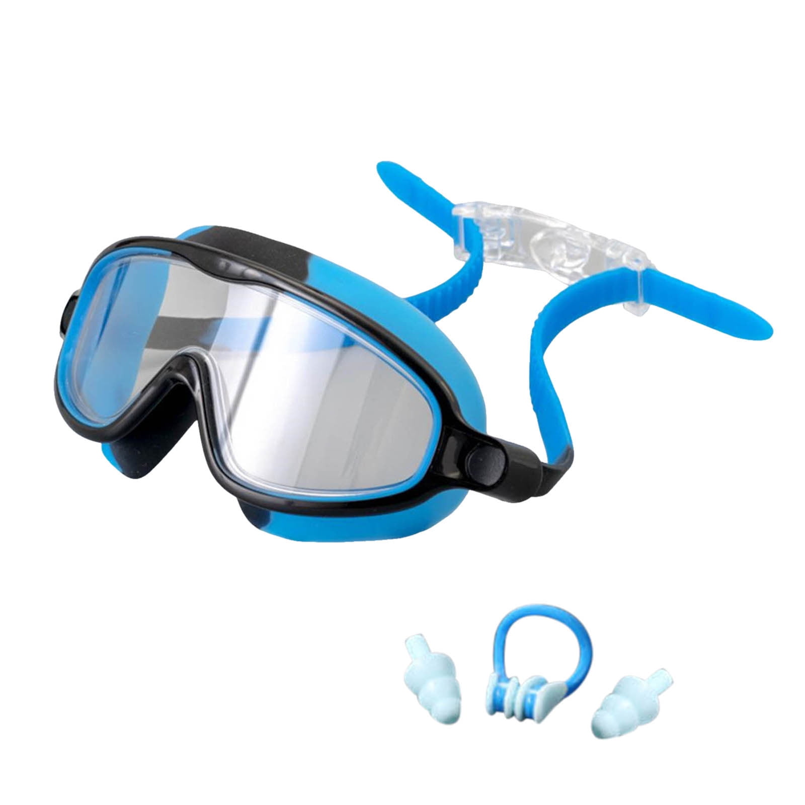 Swimming Goggles Set for Children with Wide View Fog Large Frame and ...