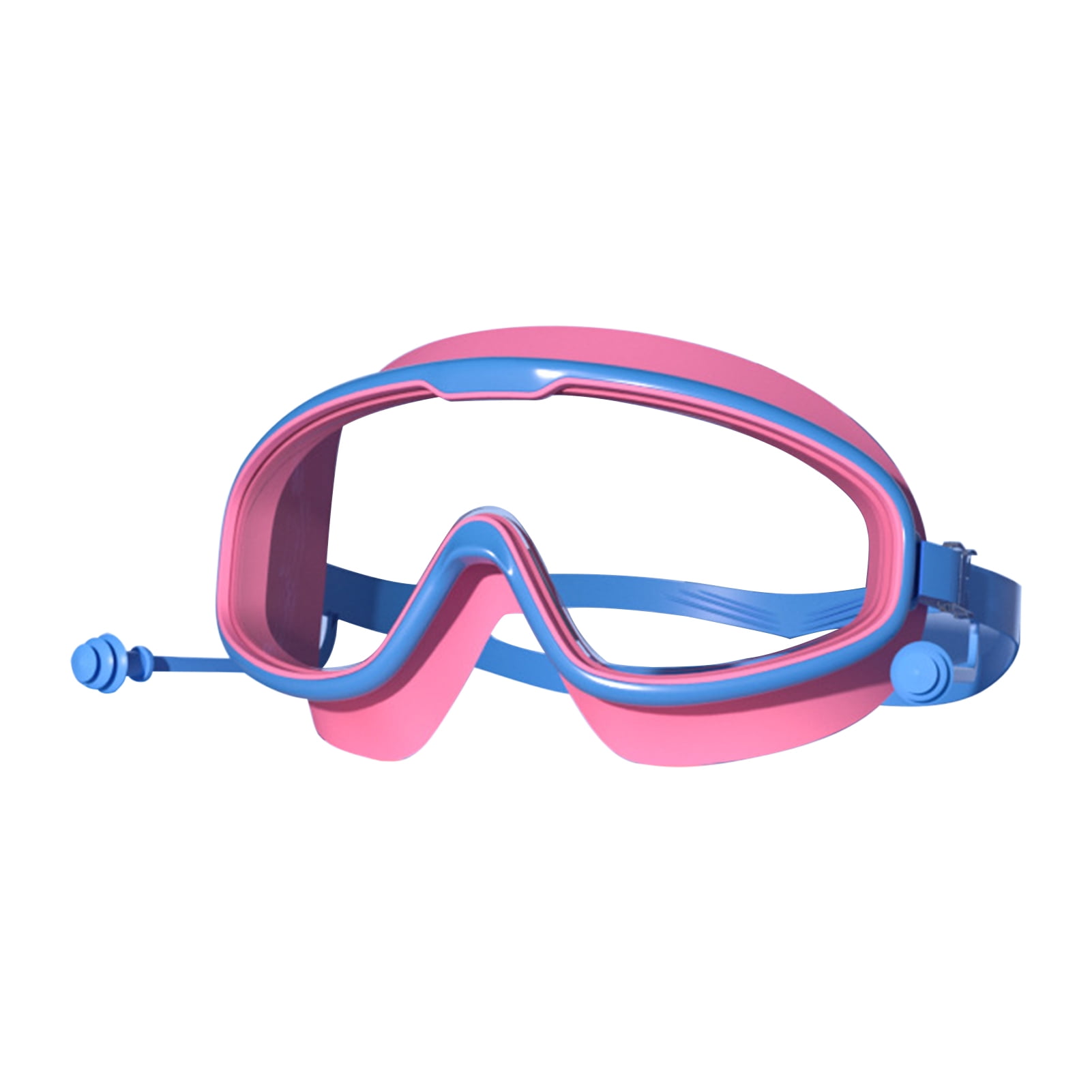 Swimming Goggles Wide Vision Transparent with Earplugs Kids Summer Swim ...