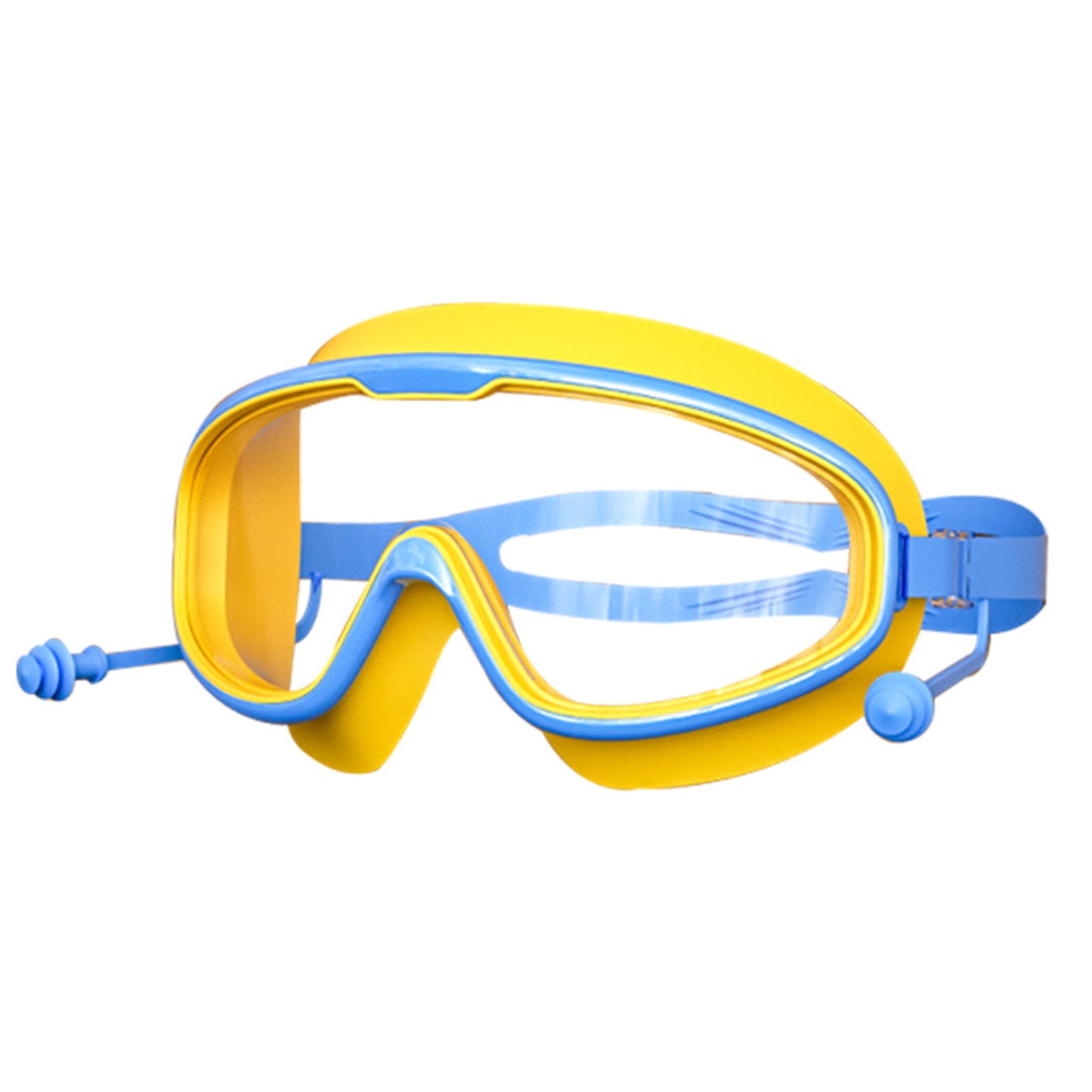 Swimming Goggles Wide Vision Transparent with Earplugs Kids Summer Swim ...