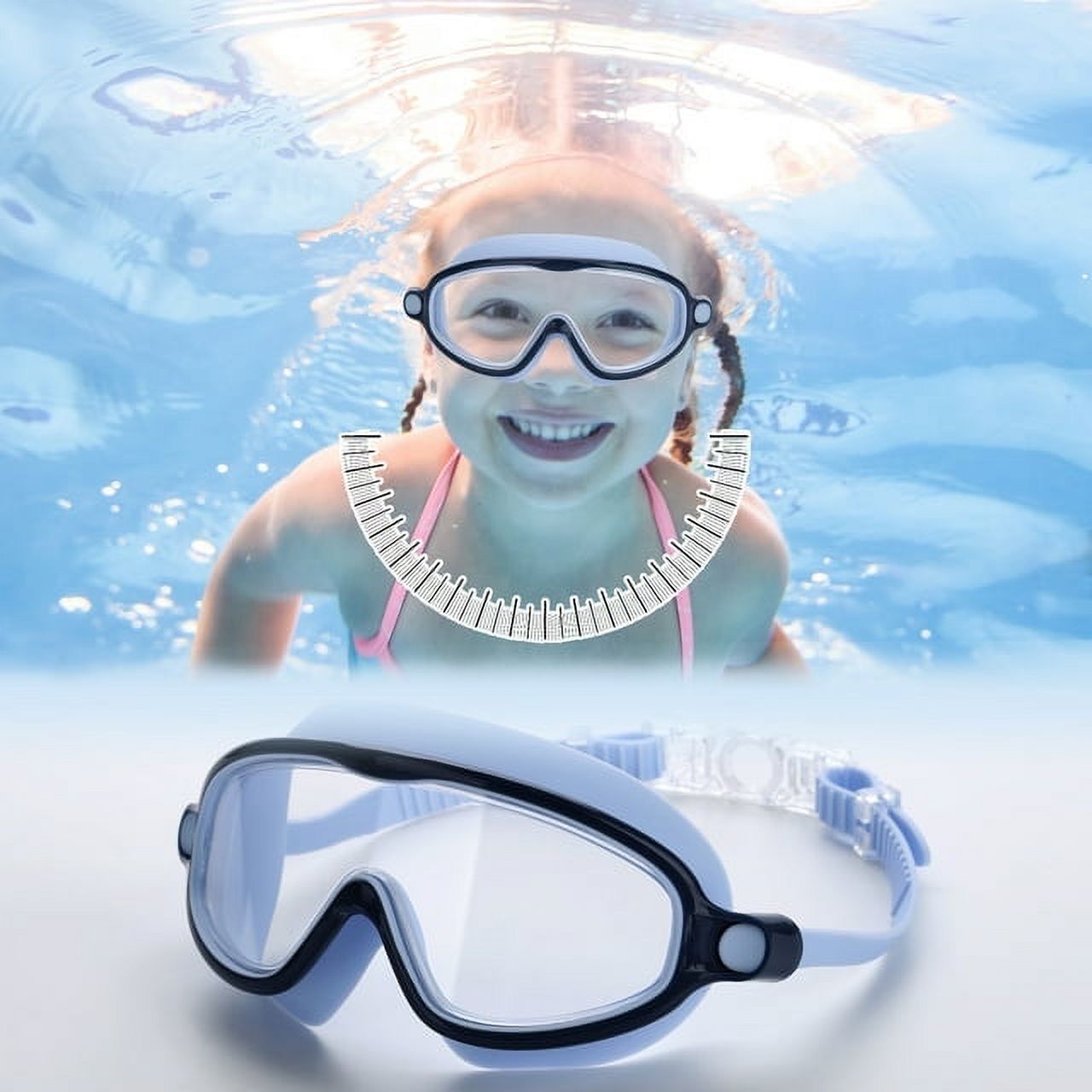 SSPalu Kids Swim Goggles, Clear View Swimming Diving Mask with Nose ...