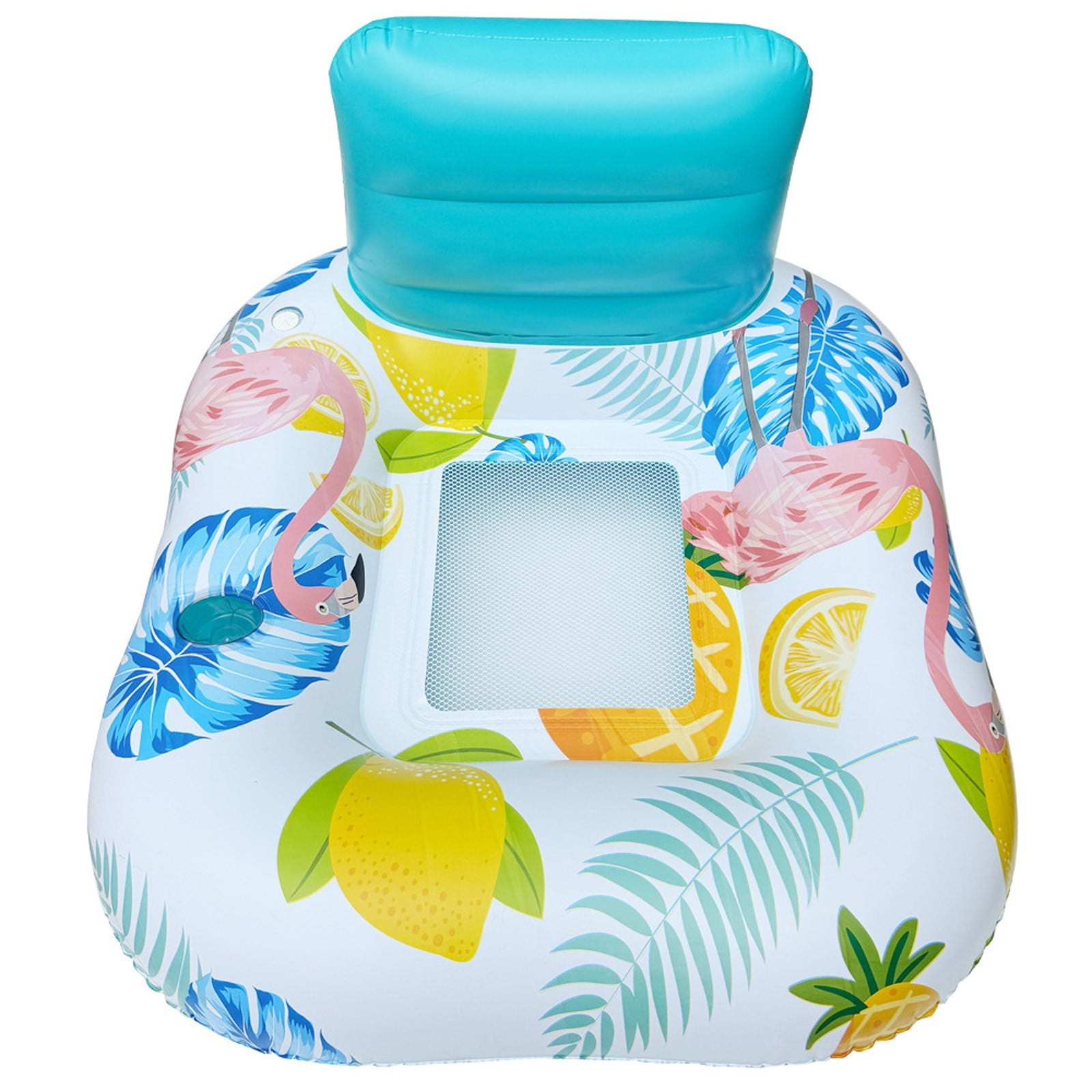 Swimming Inflatable Pool Float with Headrest and Cup Holder, Large Pink ...