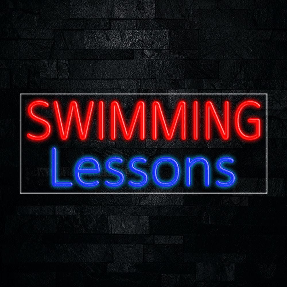 Swimming Lessons LED Neon Sign 30"L x 12"H #31480 - Walmart.com