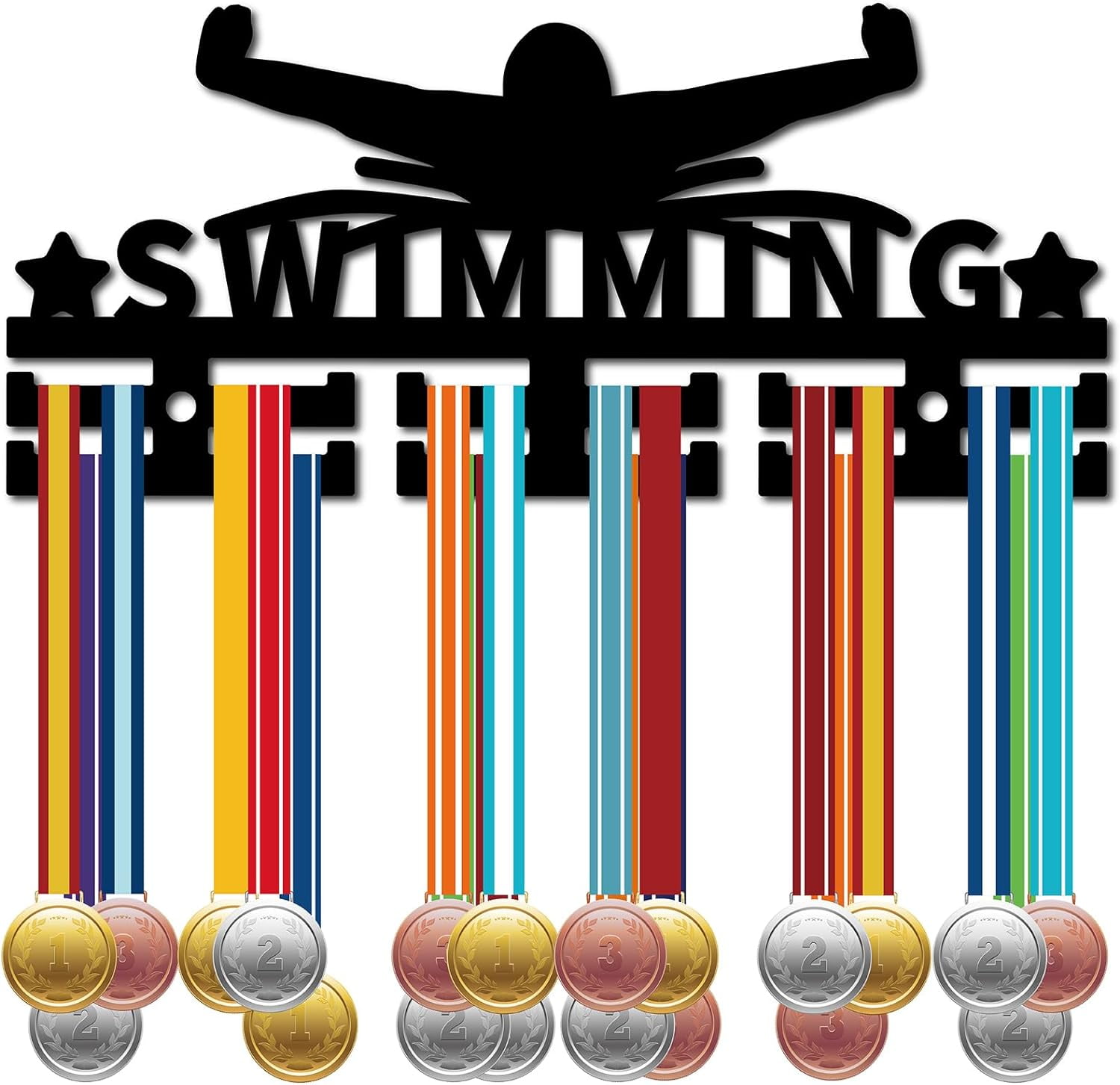 Swimming Medal Hanger Acrylic Display Medal Holder Rack Sports Hanging ...