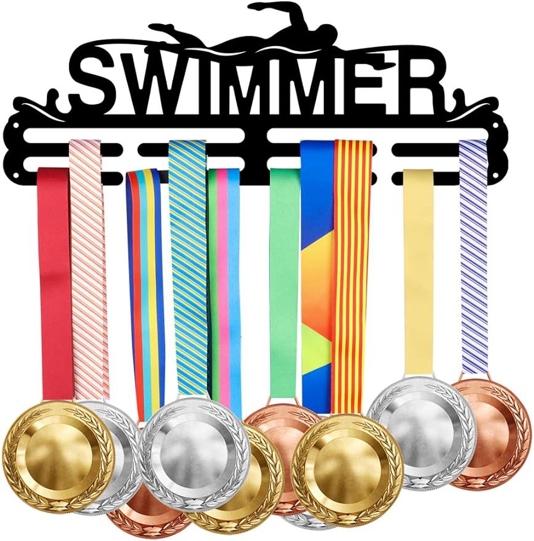 Swimming Medal Hanger Display Swimmer Medals Display Rack for 40 ...