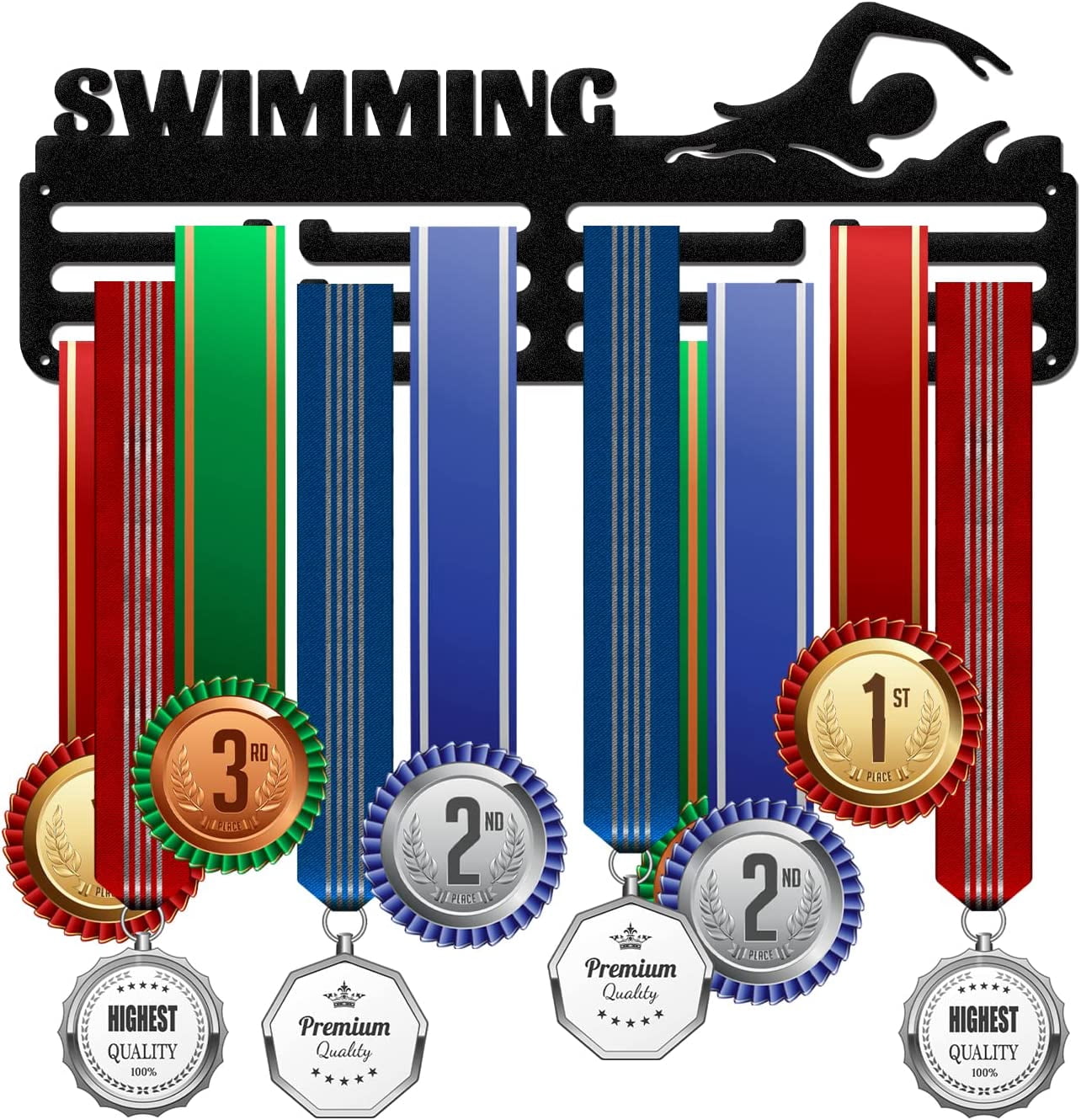 Swimming Medal Holder Display Hanger Rack Frame for Sport Race Metal ...