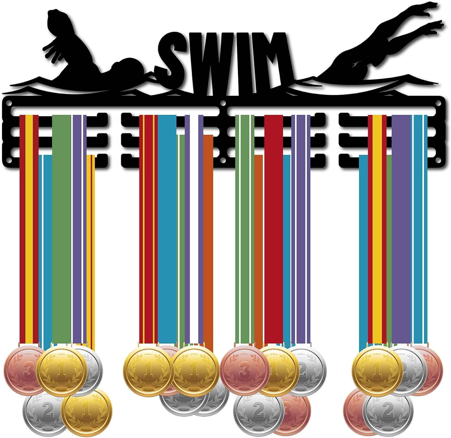 Swimming Medal Holder Medal Hanger Display Rack Swim Sports Metal ...