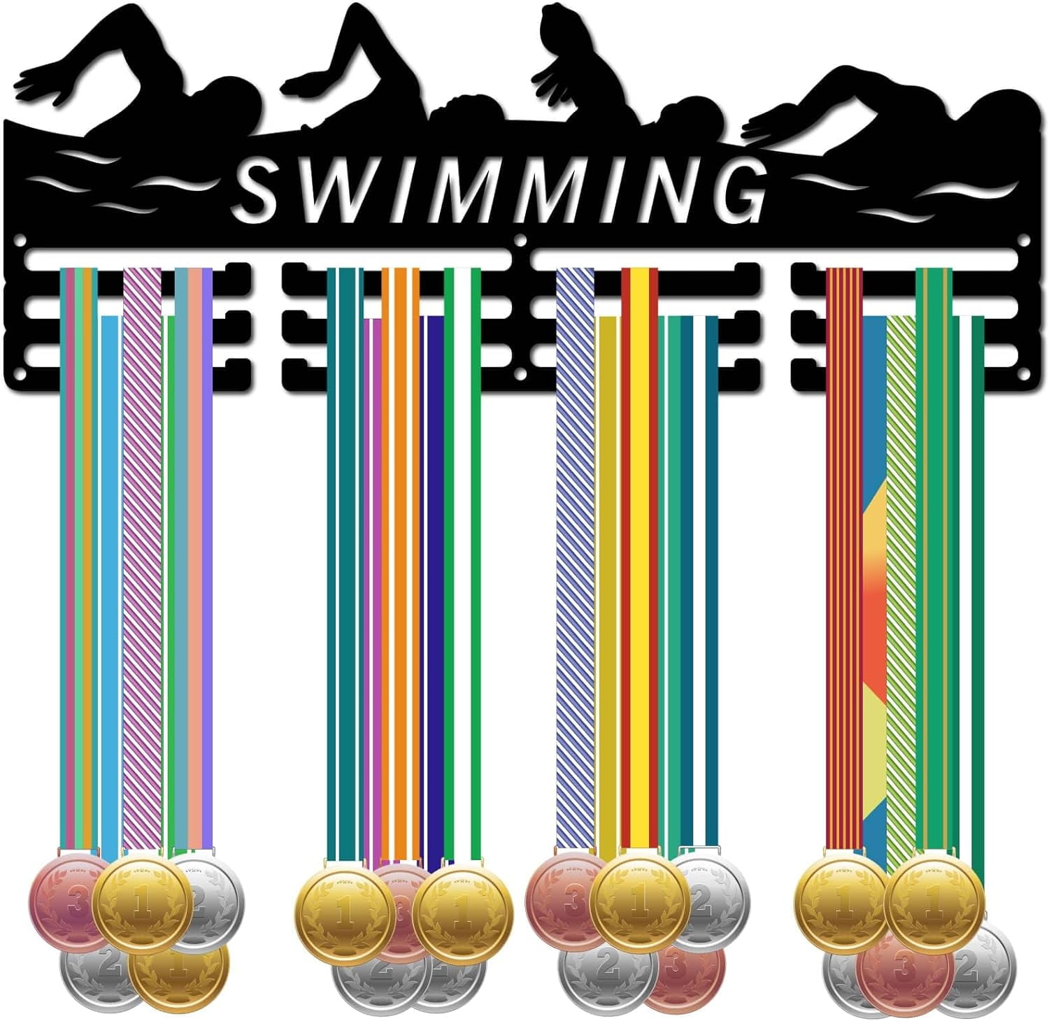 Swimming Medal Holder Medal Hangers Display Wall Mount Sports Race ...