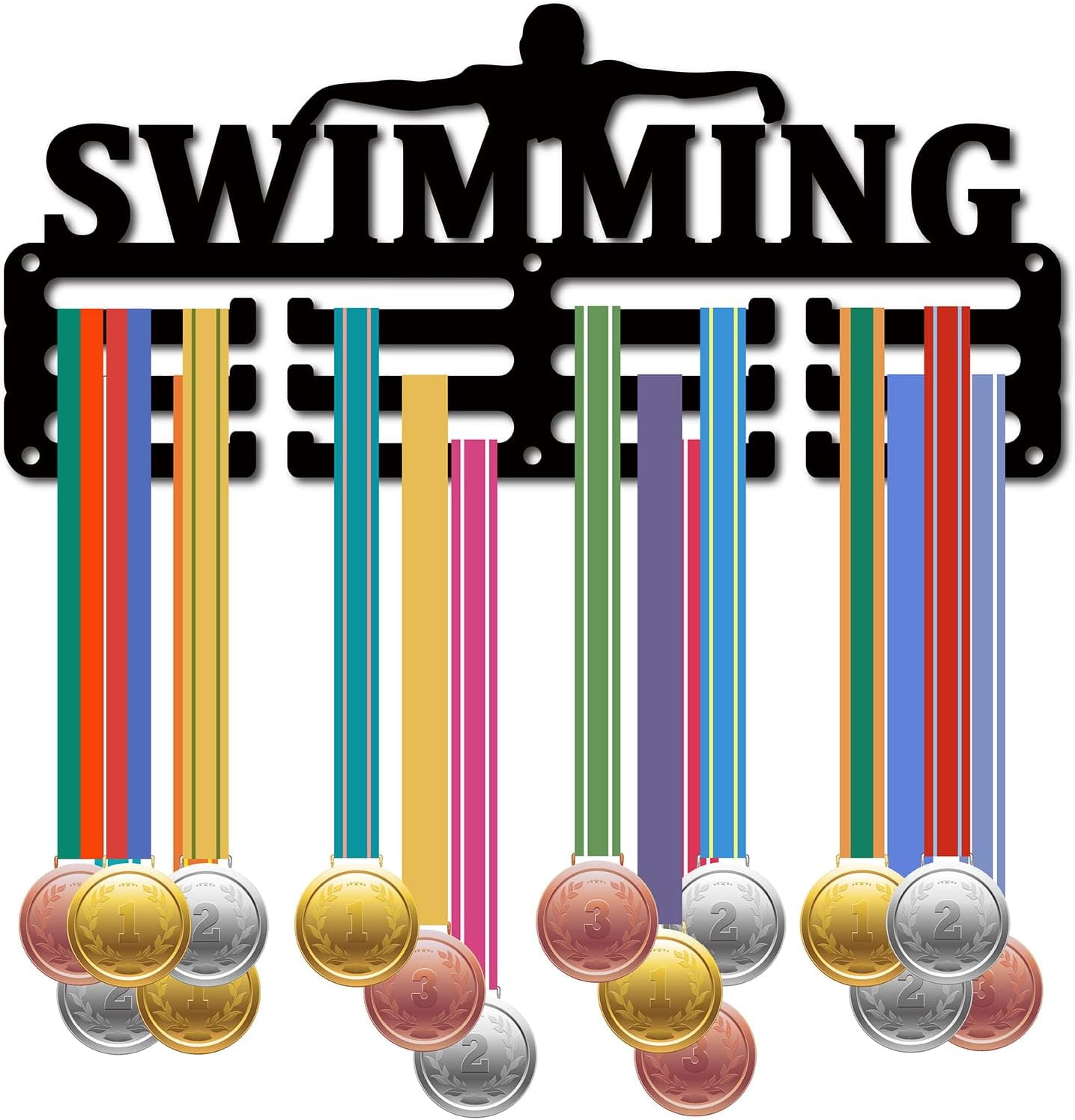 Swimming Medal Holder Medal Hanger Display Rack Sports Metal Hanging ...
