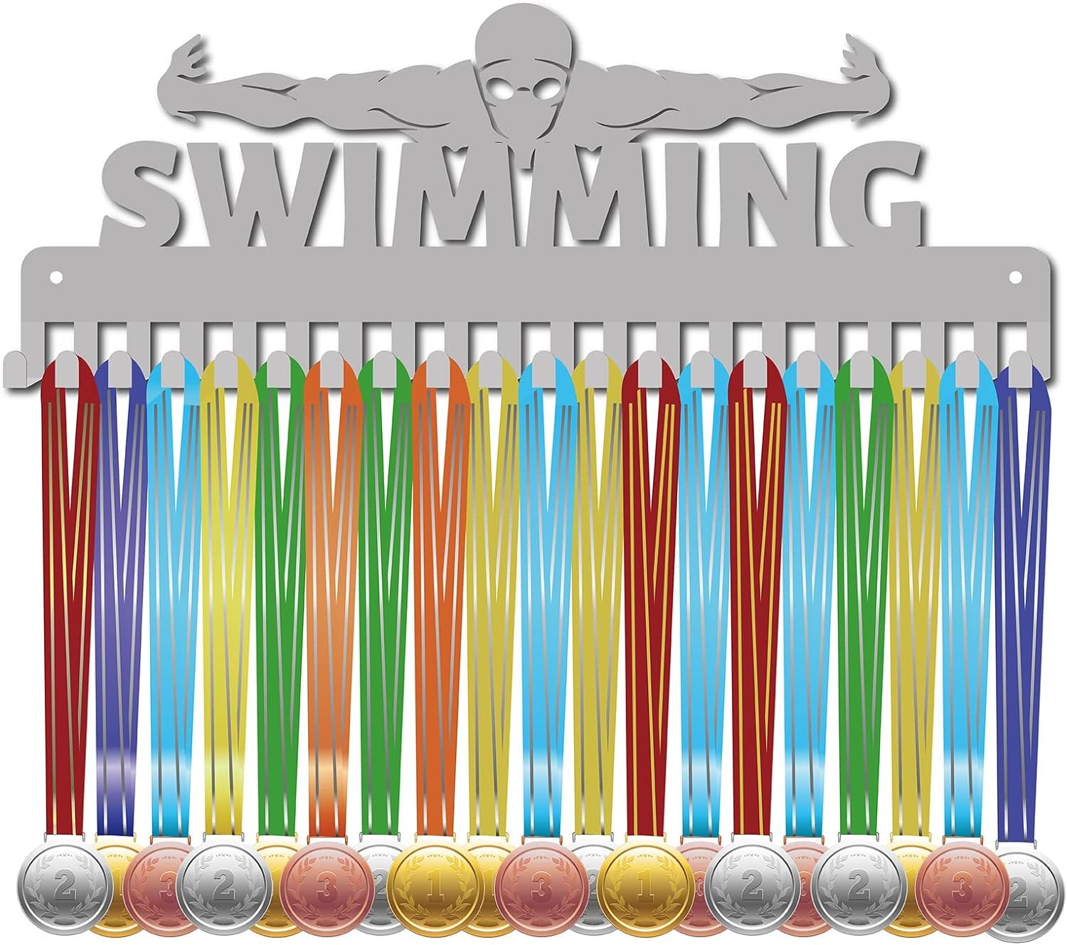 Swimming Medal Holder Swimmer Medals Hanger Sport Athlete Awards ...