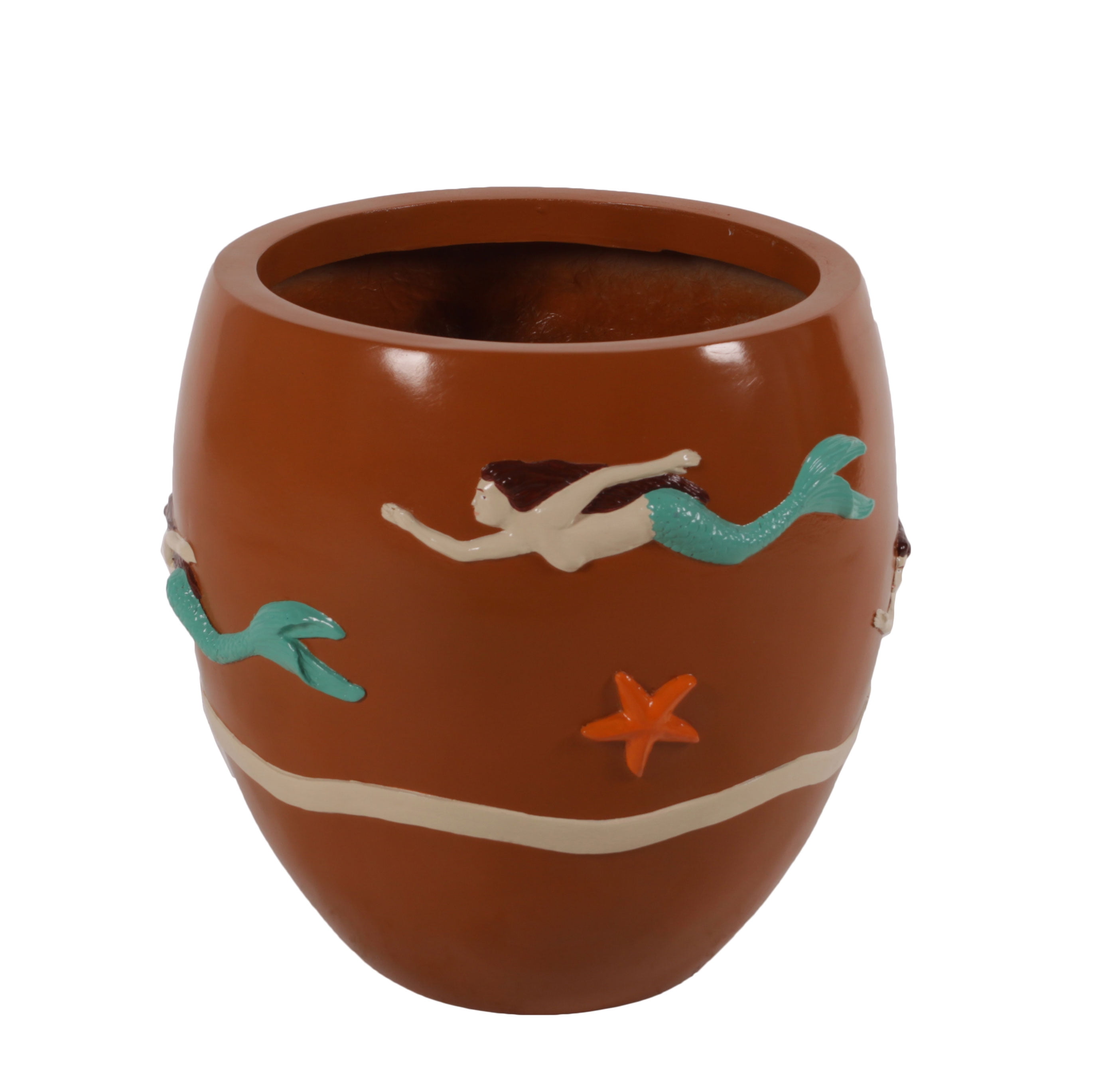 Swimming Mermaid Planter Dimensional Painted Finish - Walmart.com