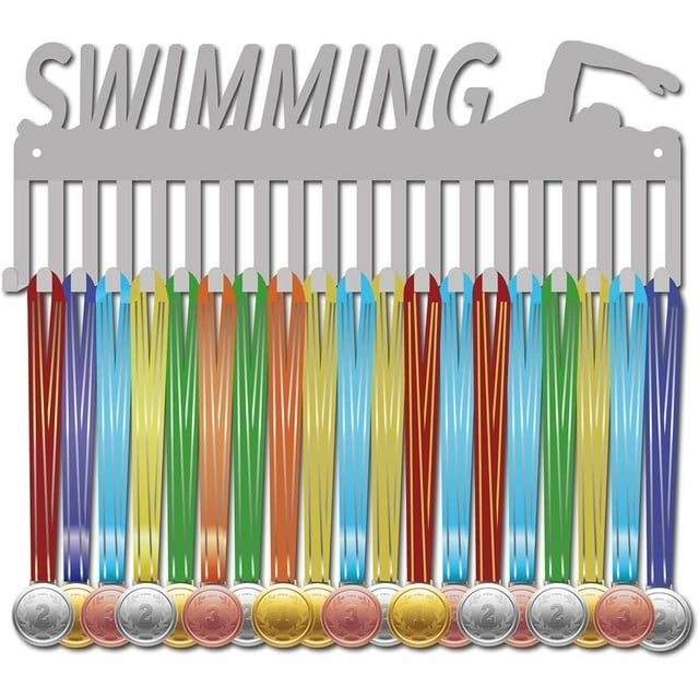 Swimming Metal Medals Holder Sports Medals Display Hanger Rack Swimmers ...