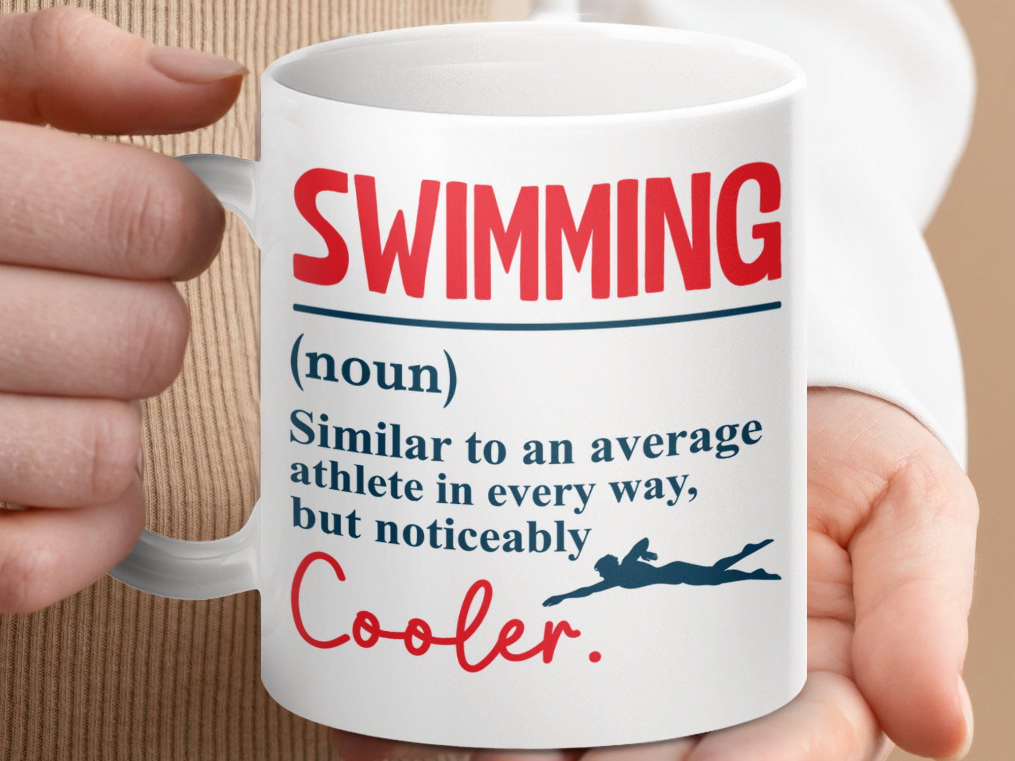 Swimming Mug, Funny Swimmer Gift, Unique Coffee Cup for Athletes ...