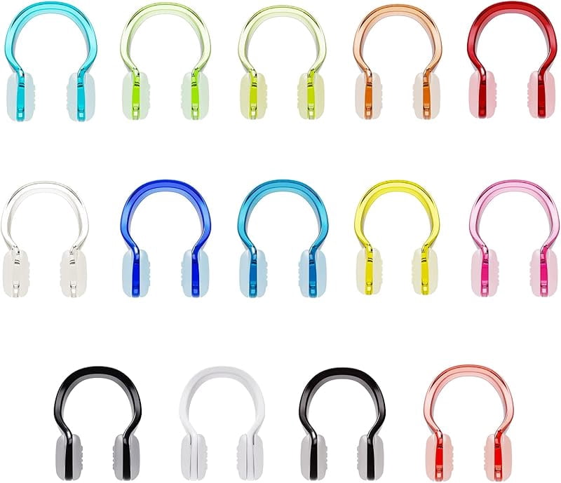 Swimming Nose Clip, 14 Packs Swim Nose Plugs with Waterproof Silica Gel ...