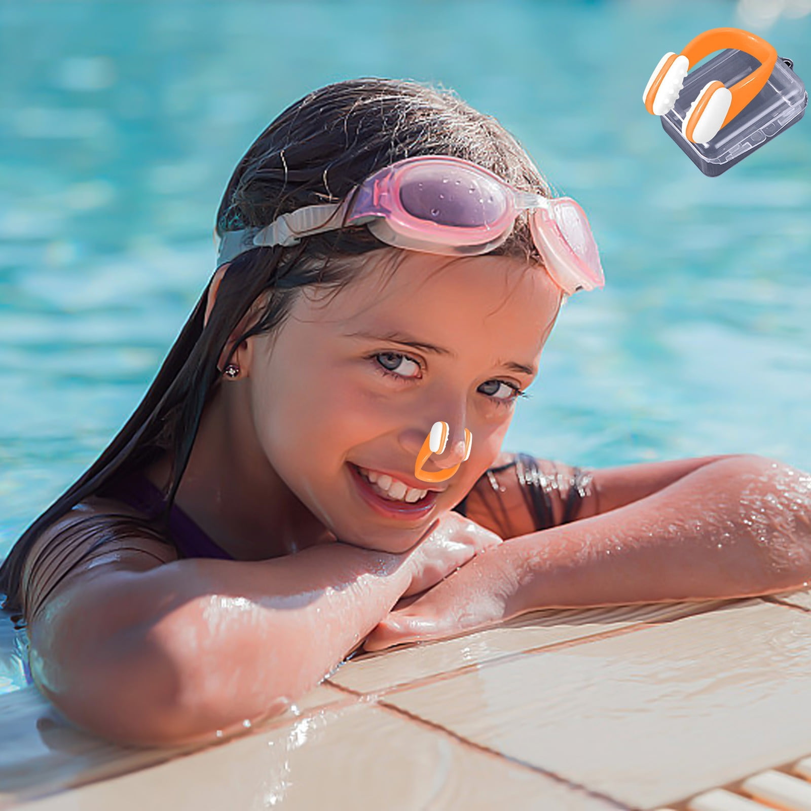 Swimming Nose Clip Anti Slip Swim Nose Clamp With Storage Case ...