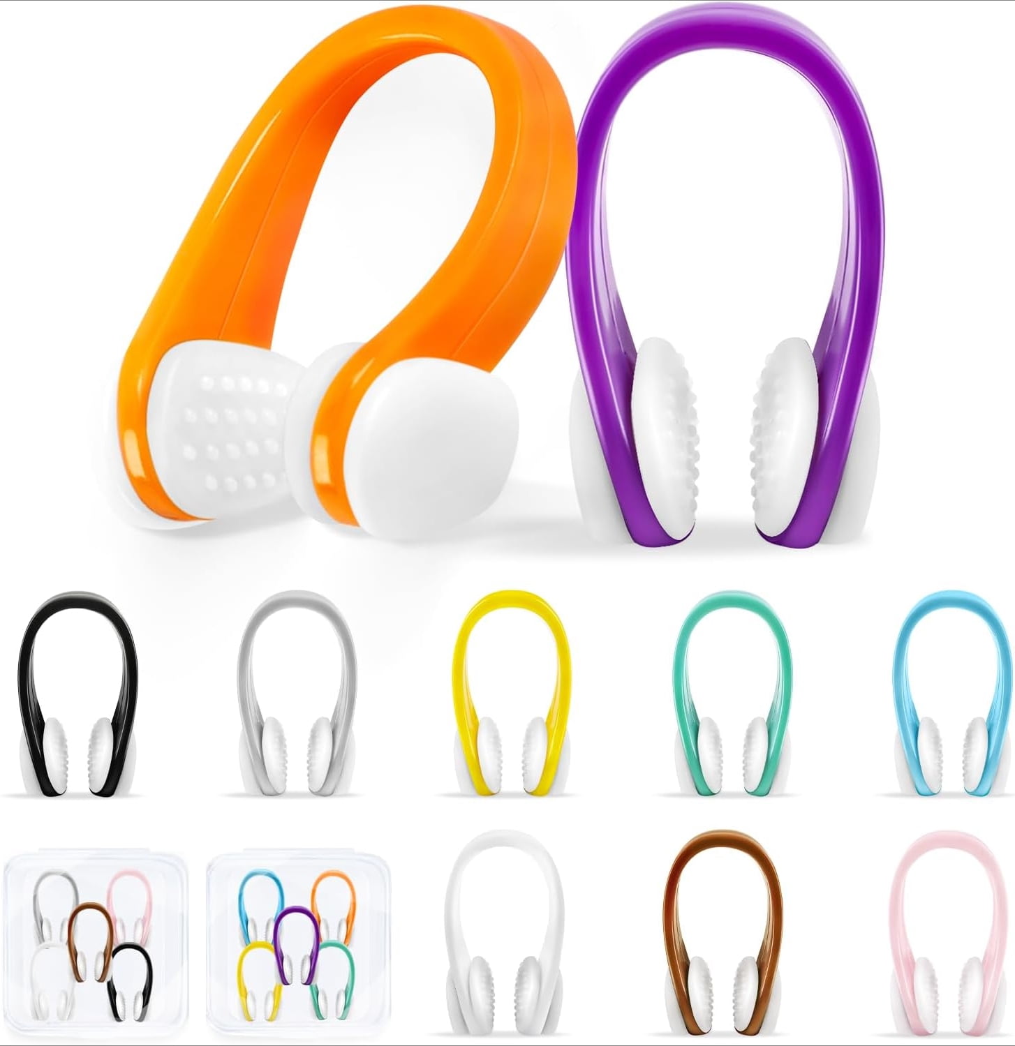 Swimming Nose Clip - Silicone Swim Nose Plugs for Kids and Adults ...