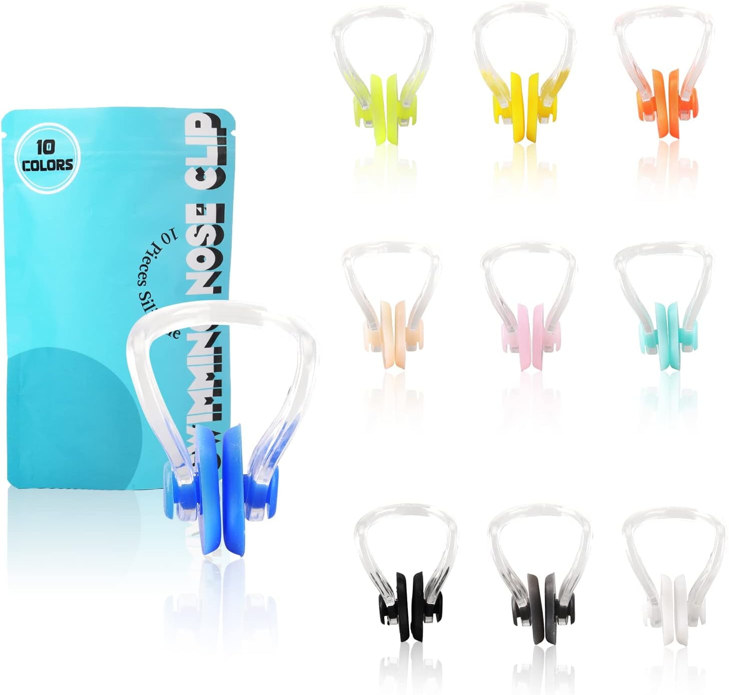 Swimming Nose Clip, Silicone Waterproof Pool Nose Plugs for Kids and ...