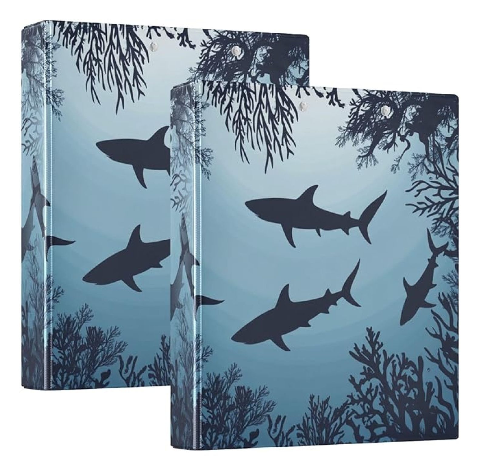 Swimming Ocean Animal 3 Ring Binder 1.5" Decorative D-Ring Binder with ...