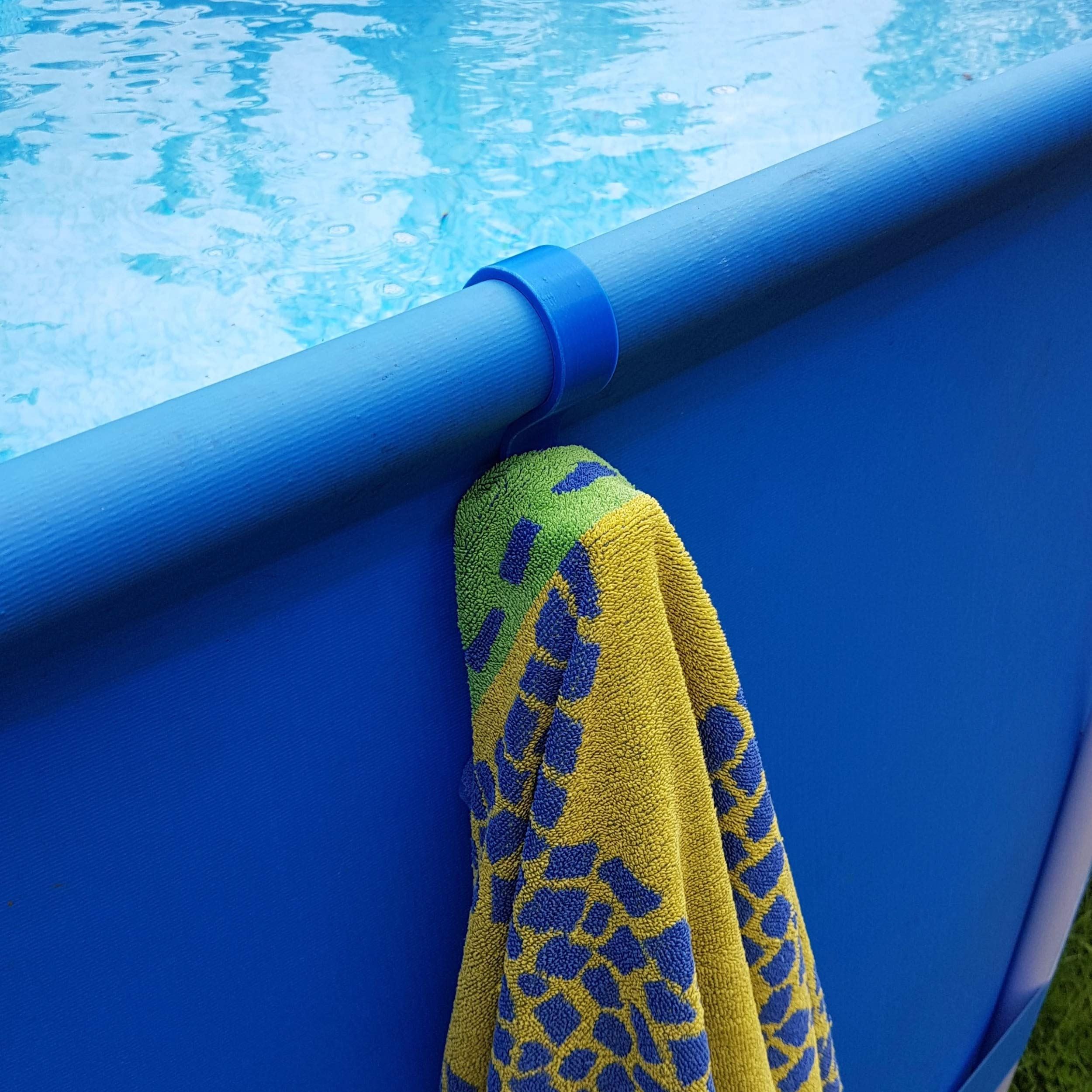 Swimming POOL TOWEL HOOK : BLUE (For 45mm INTEX FRAME top RAIL ...