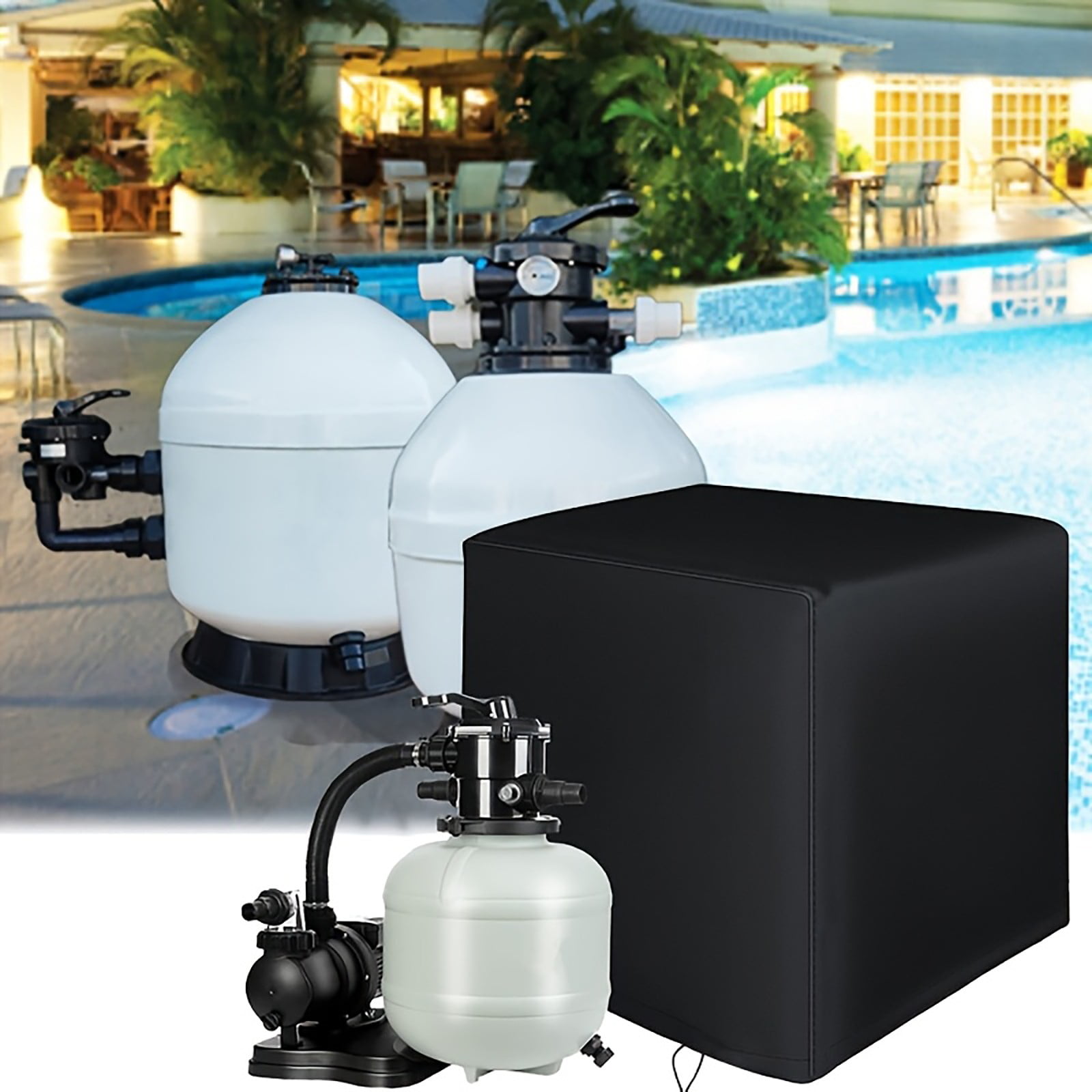 Swimming Pool Accessories Heavy Duty Fabric Pool Filter Cover Reusable ...