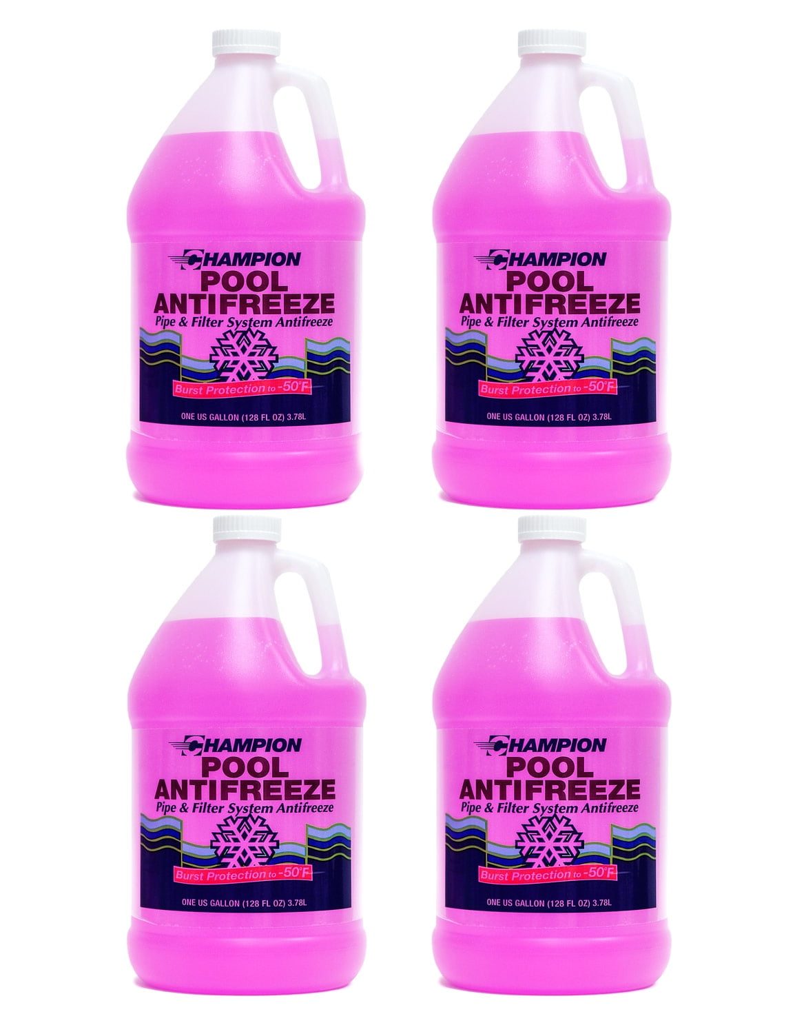 Premium Non-Toxic Swimming Pool Anti-Freeze -50 Degrees | 1 Case (4 ...