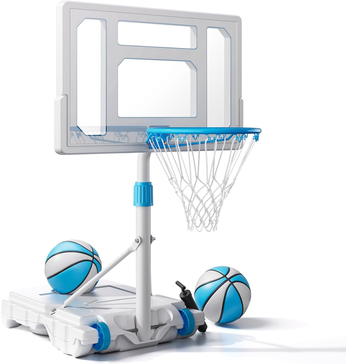 Swimming Pool Basketball Hoop Poolside, Stainless Steel Adjustable Pool ...
