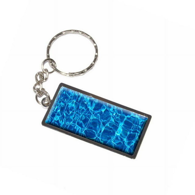 Swimming Pool Blue Water Keychain Key Chain Ring - Walmart.com
