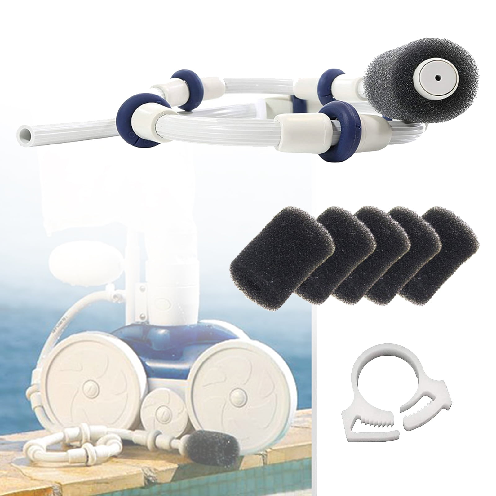 Swimming Pool Cleaner Sweep Tail Hose With Scrubber For Polaris 180 280 ...