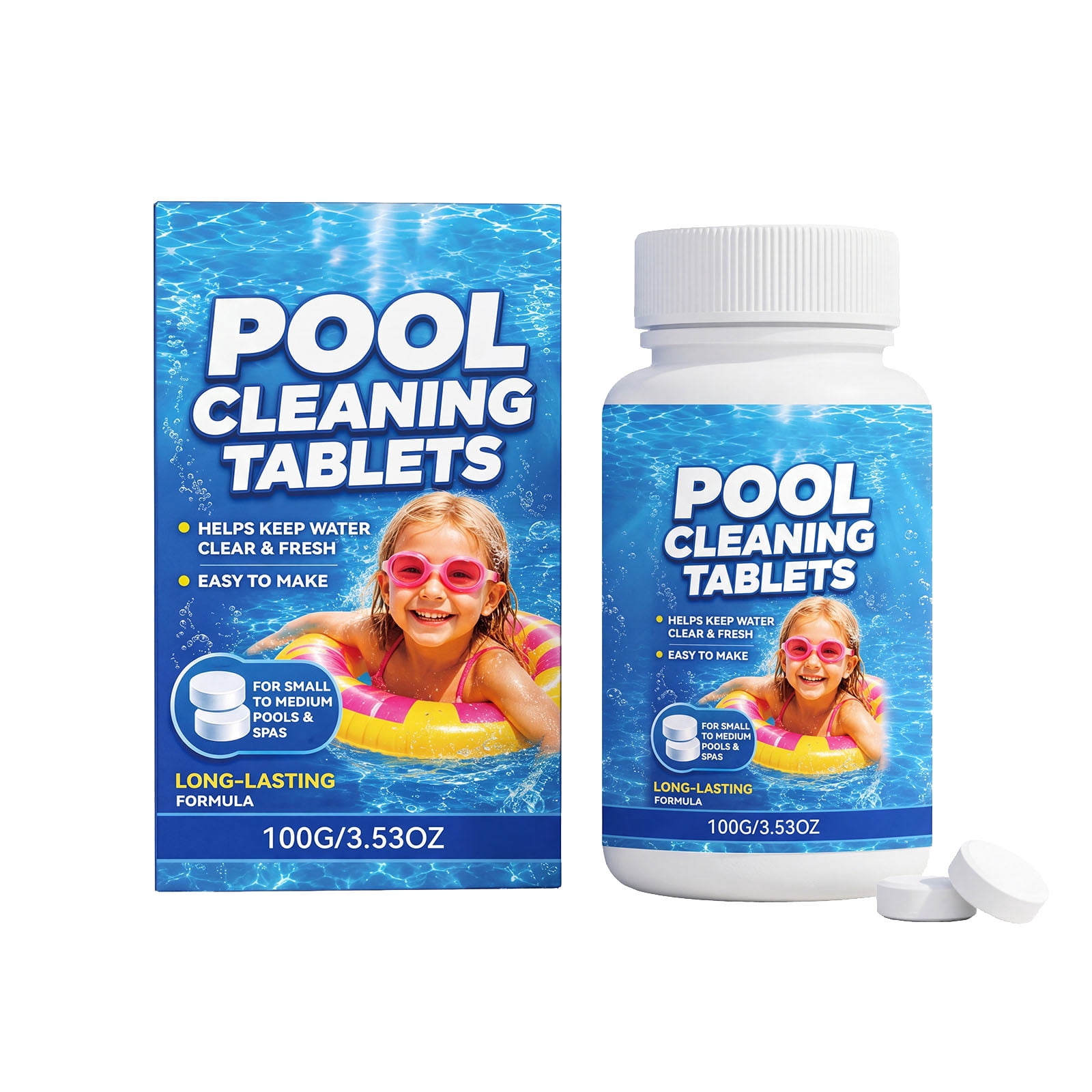 Swimming Pool Cleaning Tablets, 2026 New Pool Clarifier to Keep Water ...