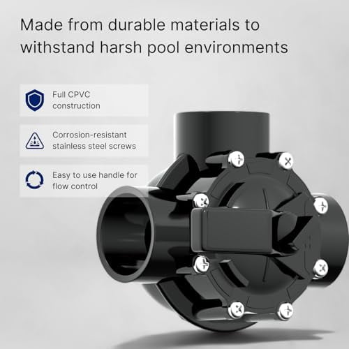 Swimming Pool Diverter Valve - 2 Inch - 3 Way - Positive Seal & Non ...
