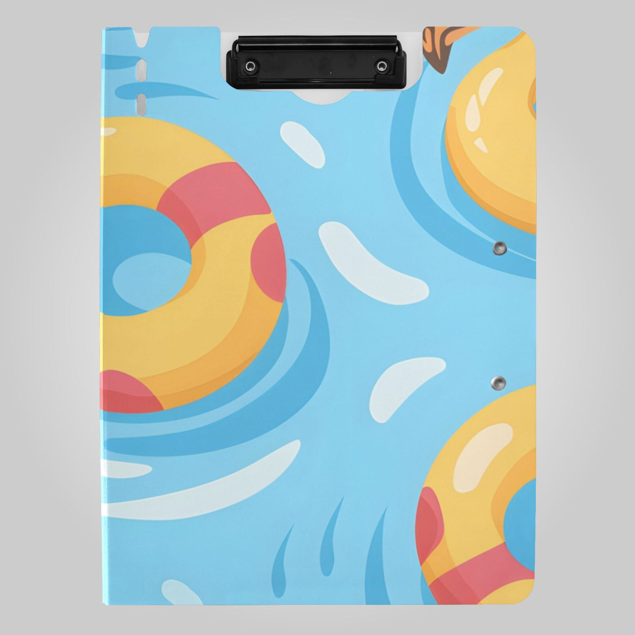 Swimming Pool Duck Buoy Foldable Binder Folder Clipboard with Pen Slot ...