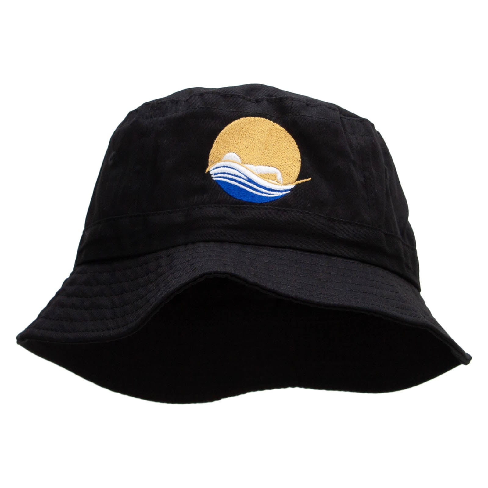 Swimming Pool Embroidered Bucket Hat - Black OSFM - Walmart.com